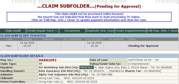 Click on “ Load HTM” to view the adjusterreport.